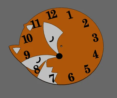 Fox clock by Ladamtla - MakerWorld