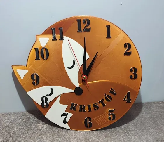 Fox clock by Ladamtla - MakerWorld