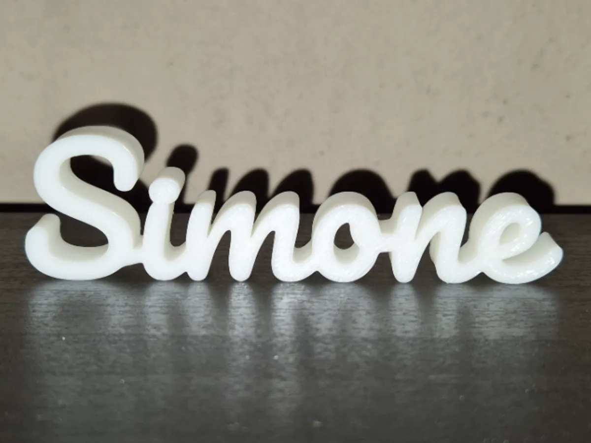 Simone Name Sign Display Decor - Free 3D Print Model - MakerWorld