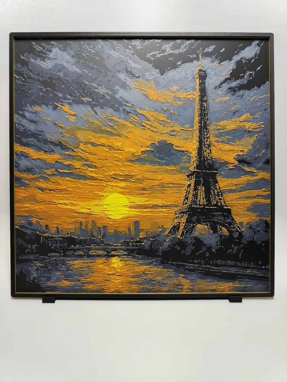Eifel Tower sunset - Hueforge by BeaN MakerWorld: Download Free 3D Models