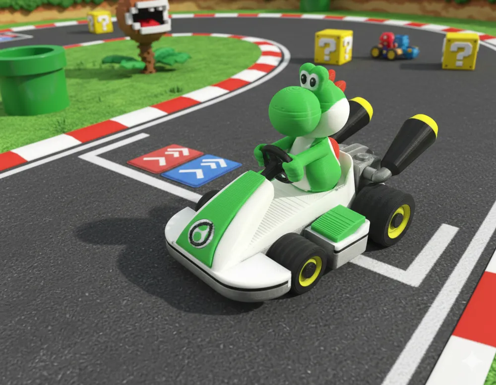 Yoshi Kart – Super Mario Style Racing Model - Free 3D Print Model ...