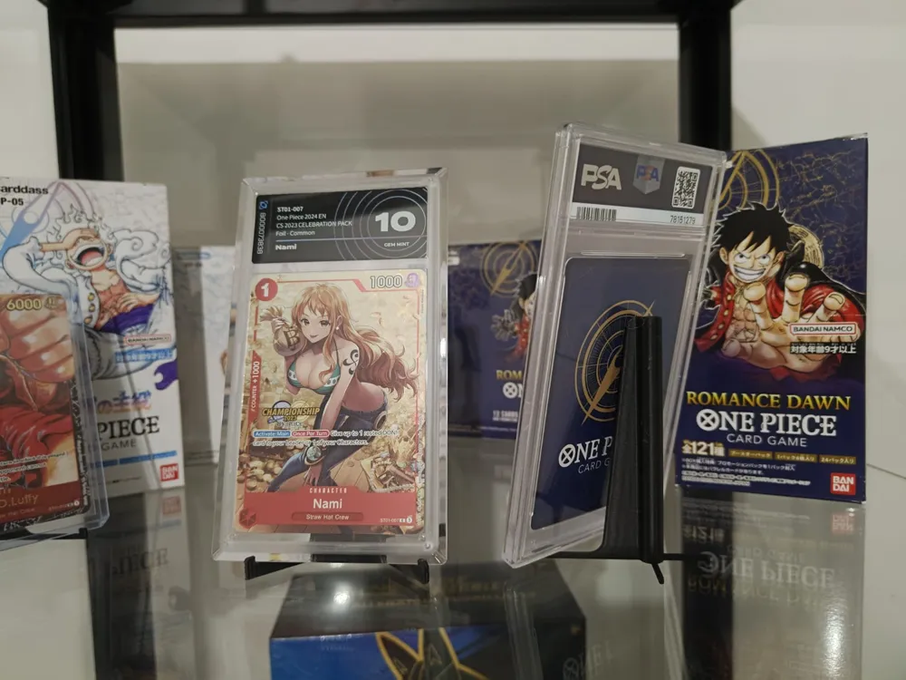 TCG card stand with X cross legs base by dei.alessandro95 - MakerWorld