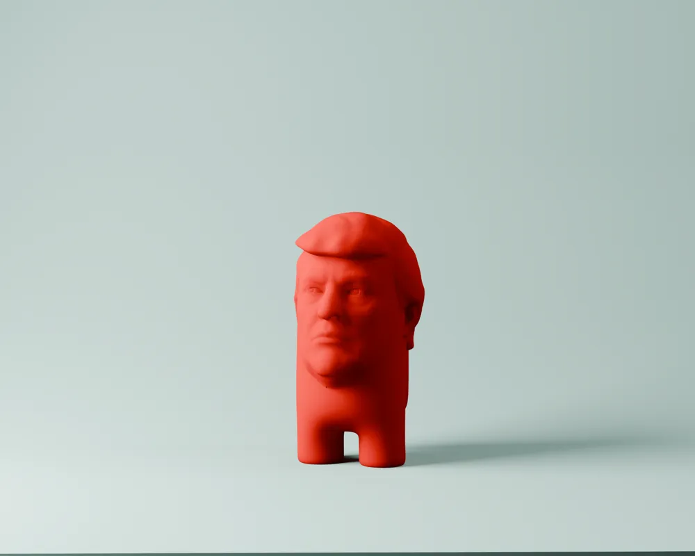 Sussy Trump - Donald J Trump as Among Us - Free 3D Print Model - MakerWorld
