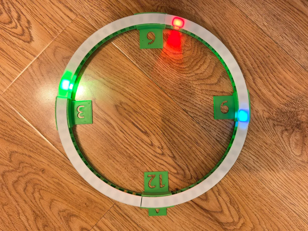 WLED-based open-source RGB clock by DaZhuoMo MakerWorld: Download Free ...
