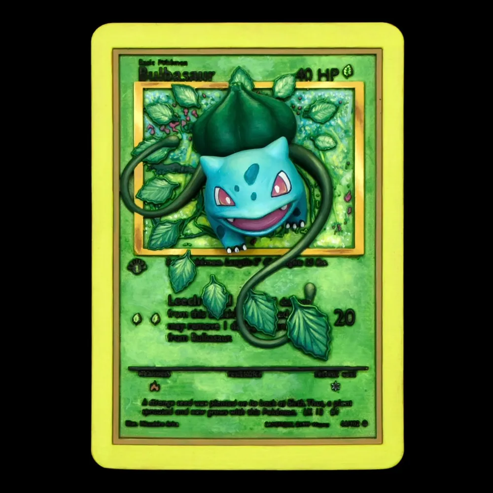 Bulbasaur 3D Printable Pokémon Card; Pokemon TCG - Free 3D Print Model ...