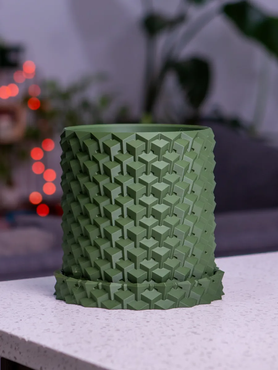 MODULO – Isometric Illusion Planter with Drip Tray - Free 3D Print ...