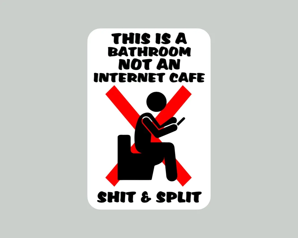 Sh!t & Split Bathroom Sign 3 Color AMS by Skeptec Designs - MakerWorld
