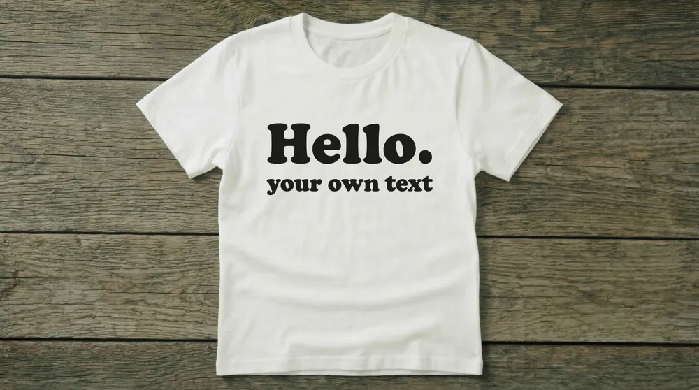 T-shirt print - your own text. V2 - Free 3D Print Model - MakerWorld