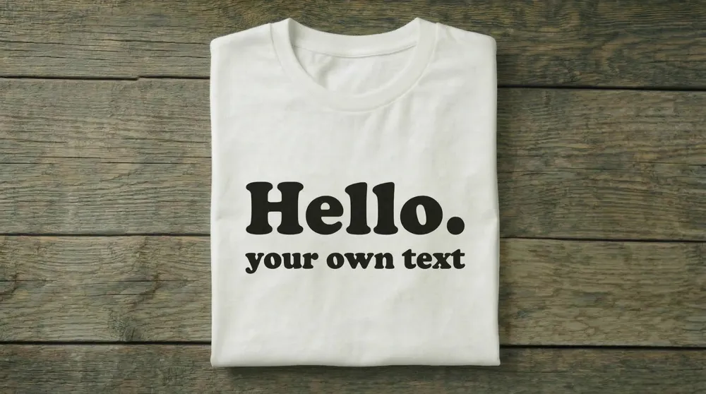 T-shirt print - your own text. V2 - Free 3D Print Model - MakerWorld