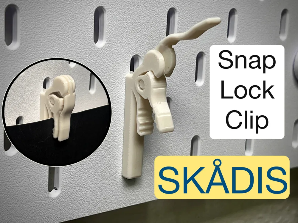 SKÅDIS Snap-Lock Clip by jetpad - MakerWorld