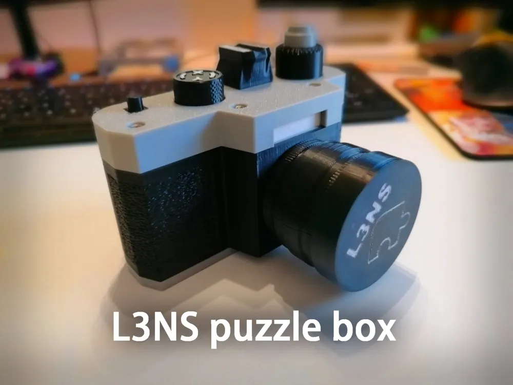 L3NS Camera Puzzle Box - Free 3D Print Model - MakerWorld