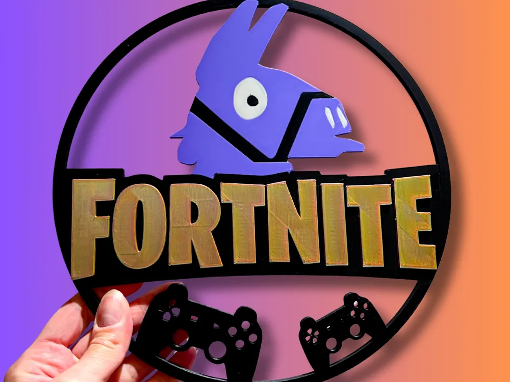 Fortnite Logo and Lama ornament - Free 3D Print Model - MakerWorld