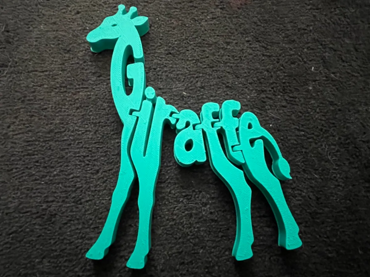 Animal Alphabet Flexi Collection - F for Giraffe - Free 3D Print Model ...