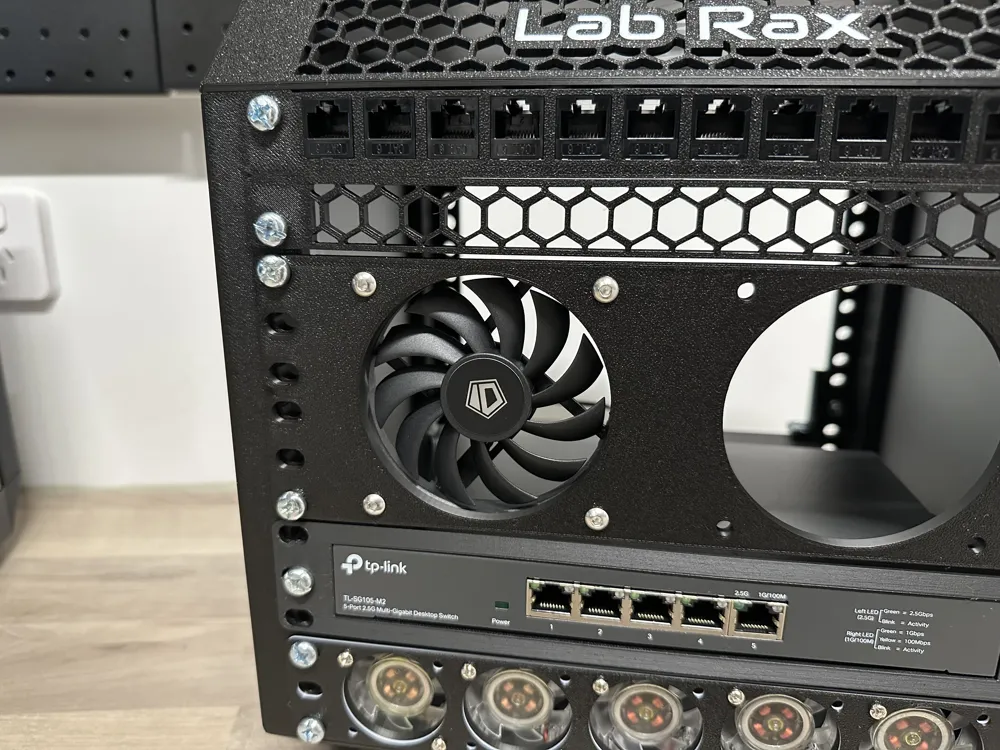 2U Two 80mm Cooling Fan Holder For 10" Rack by mklements MakerWorld ...