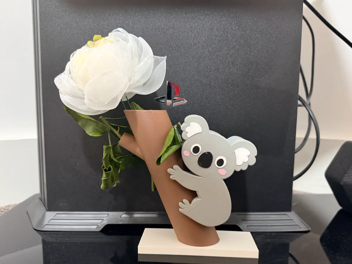 koala vase (Eucalyptus 100% fit) - Free 3D Print Model - MakerWorld