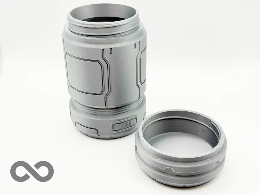 Sci-Fi Storage Cannister - Screw Top Container - Free 3D Print Model ...