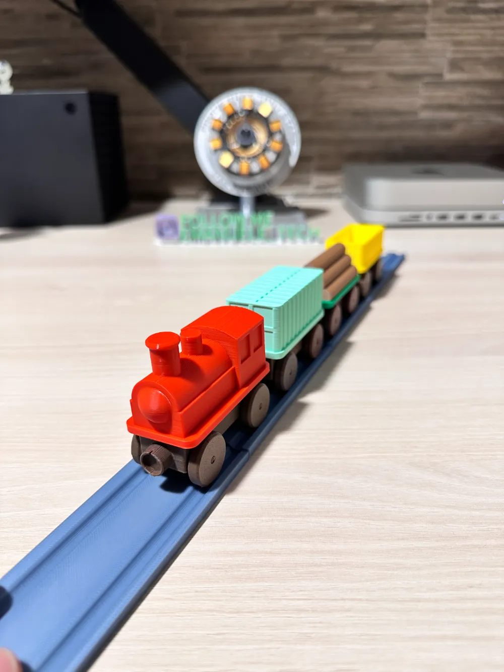 Little Toy Train:Locomotive, Freight Cars & Tracks by Emanuele - MakerWorld