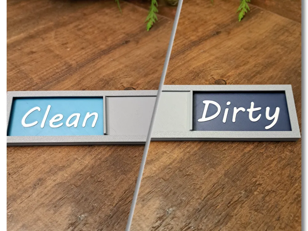 Clean Dirty Dishwasher Sign - Free 3D Print Model - MakerWorld