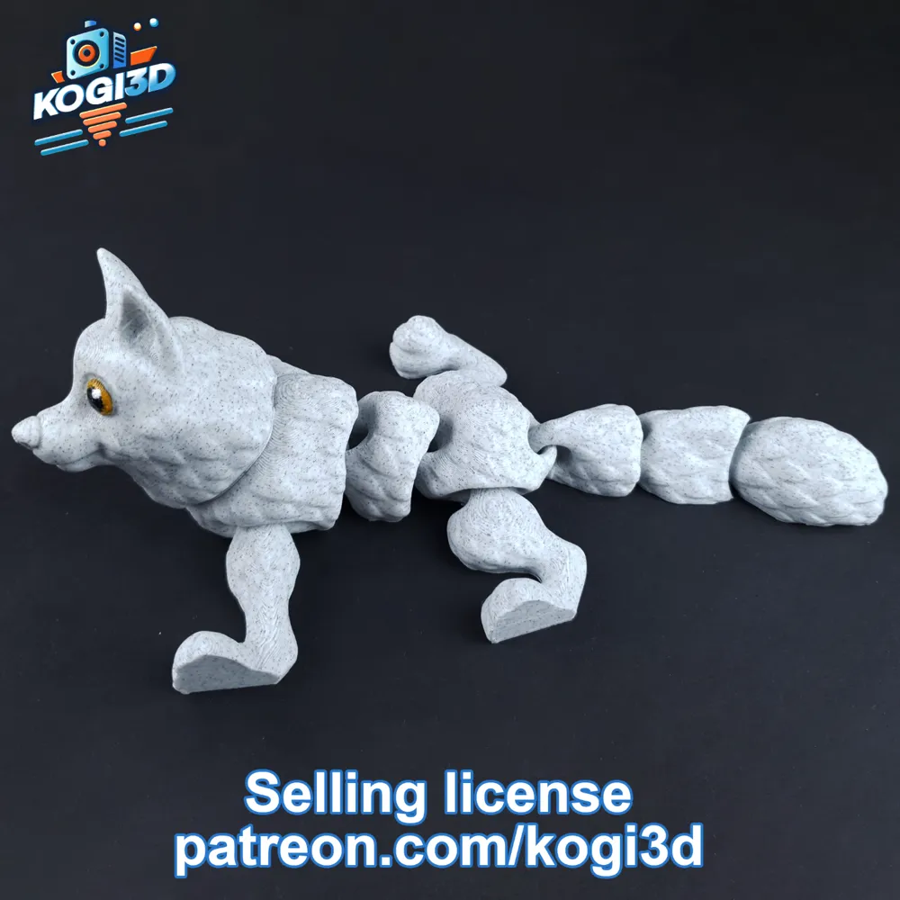 Articulated Wolf Toy - Free 3D Print Model - MakerWorld