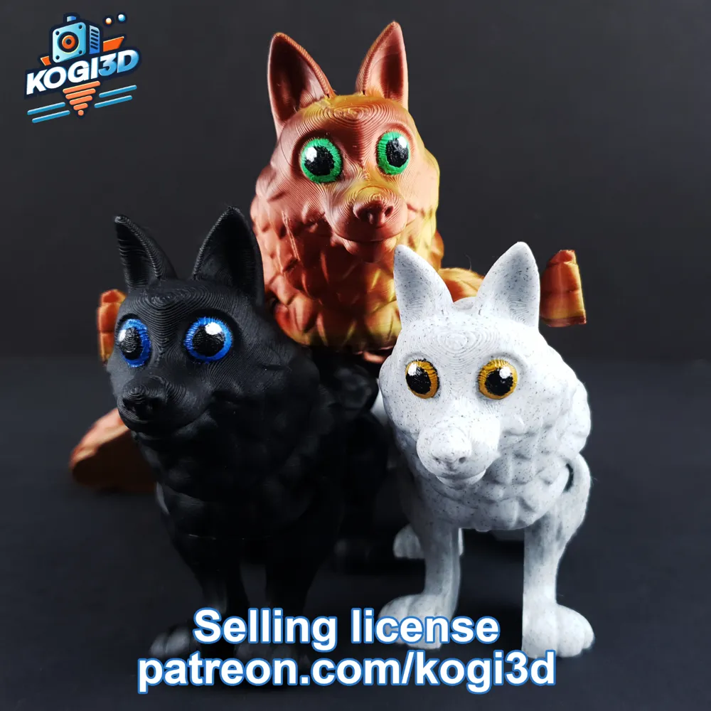 Articulated Wolf Toy - Free 3D Print Model - MakerWorld