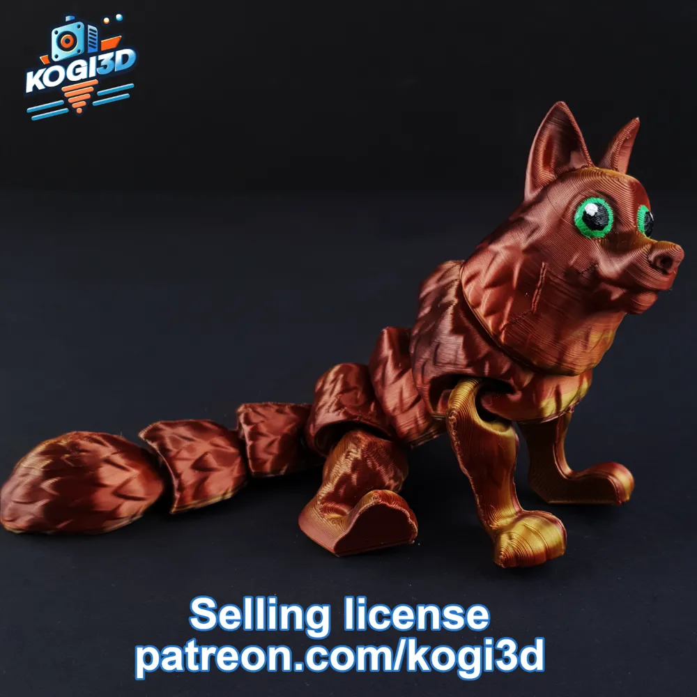 Articulated Wolf Toy - Free 3D Print Model - MakerWorld