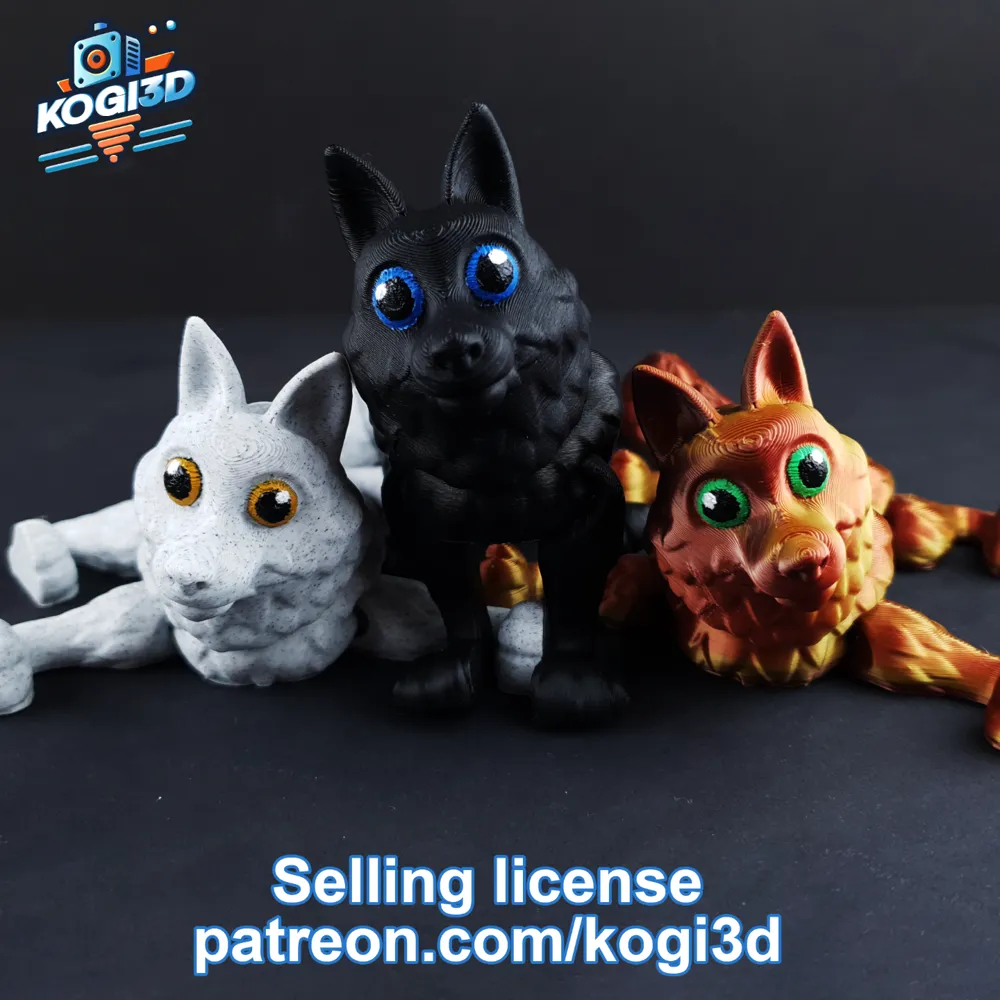 Articulated Wolf Toy - Free 3D Print Model - MakerWorld