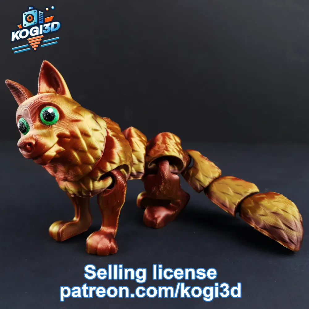 Articulated Wolf Toy - Free 3D Print Model - MakerWorld