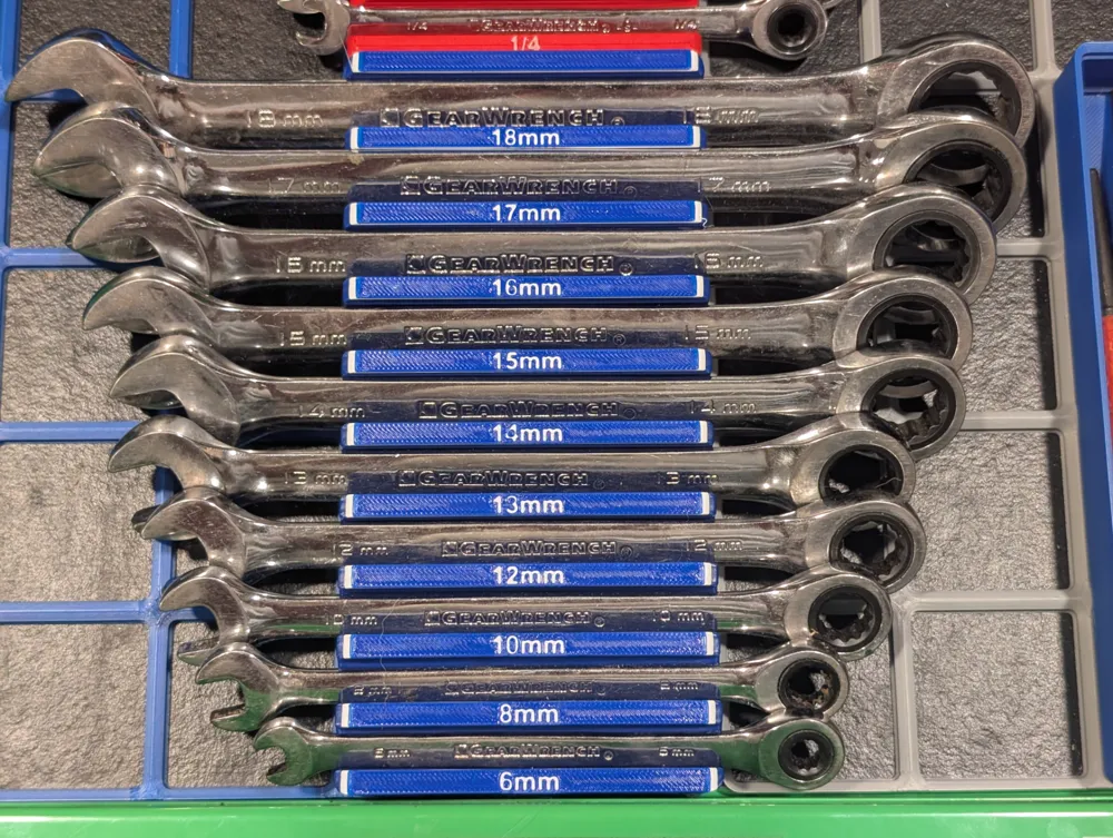Gridfinity 10 Wrench Organizers SAE and Metric by zekesnack MakerWorld ...