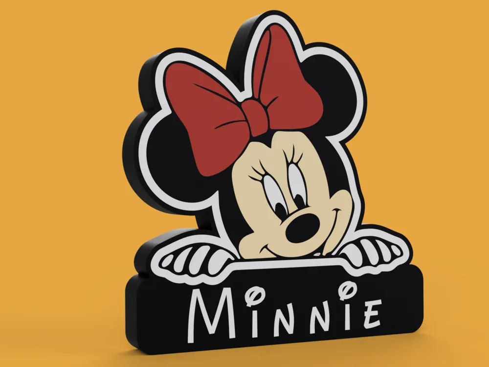 Minnie Lightbox or Decoration by Square3D - MakerWorld