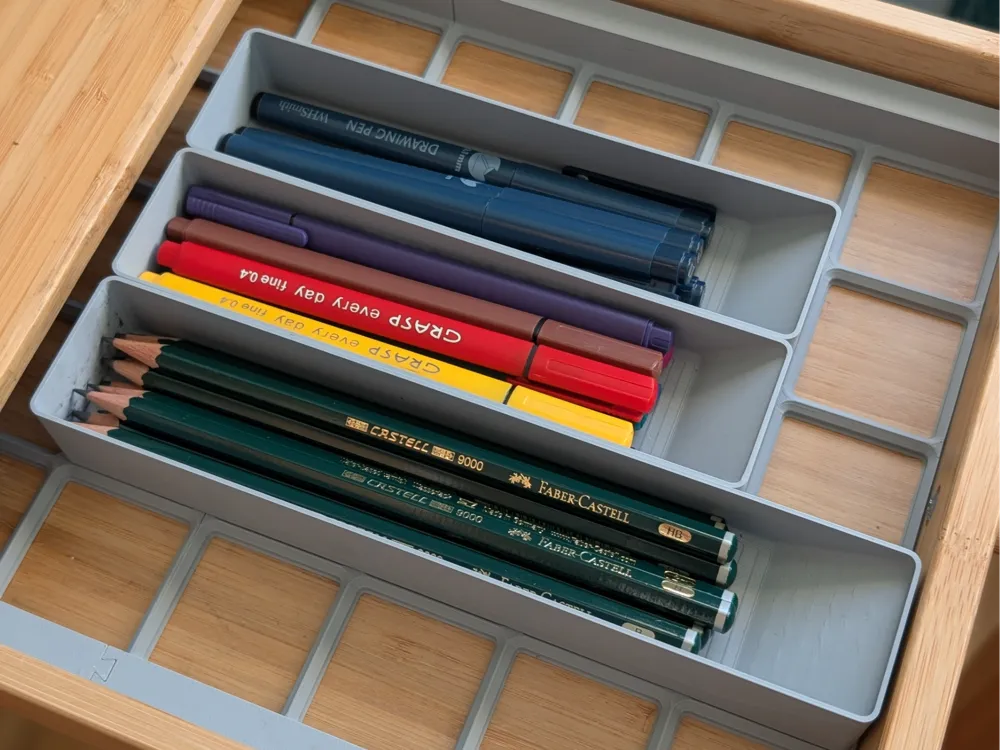 Gridfinity Angled Pen & Pencil Tray Organizer - Free 3D Print Model ...