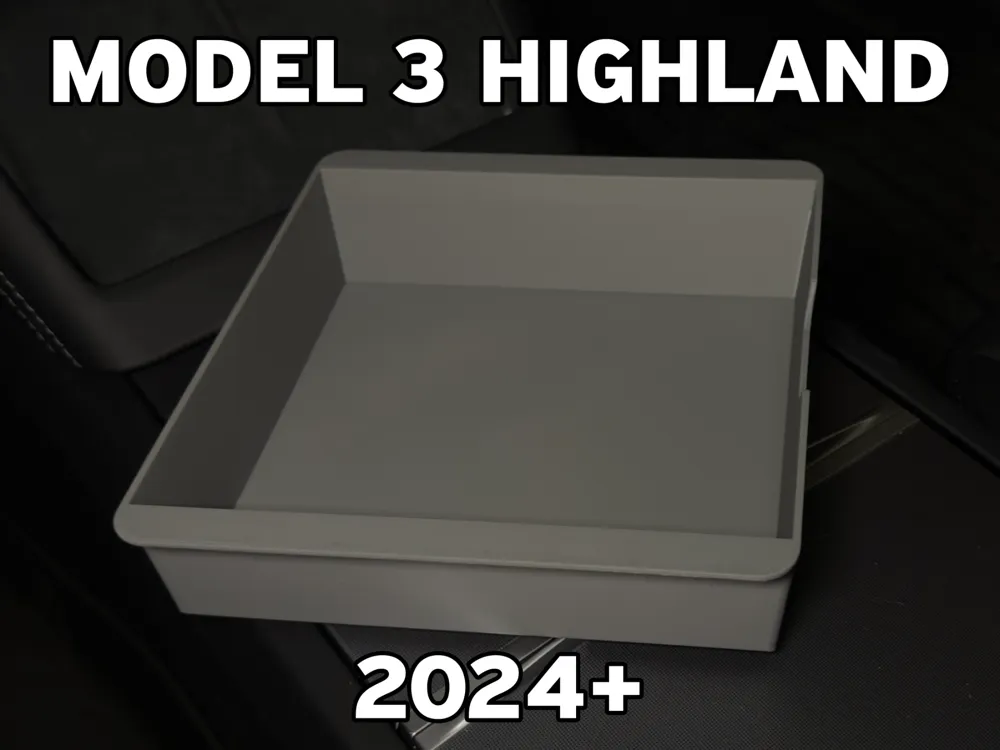 Tesla Model 3 / Model Y Center Console Tray 2025+ - Free 3D Print Model ...