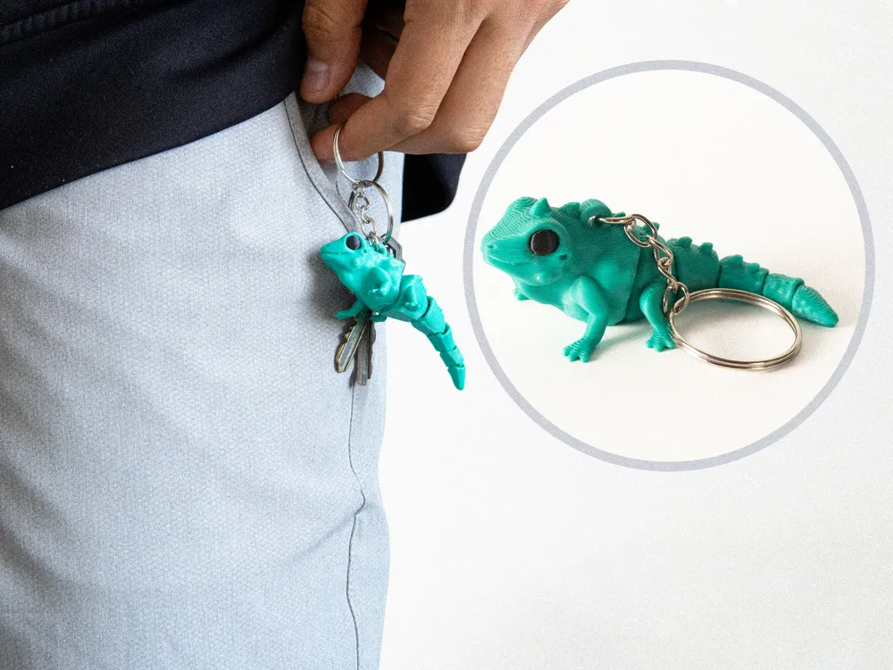 Iguana – Articulated & Keychain - Free 3D Print Model - MakerWorld