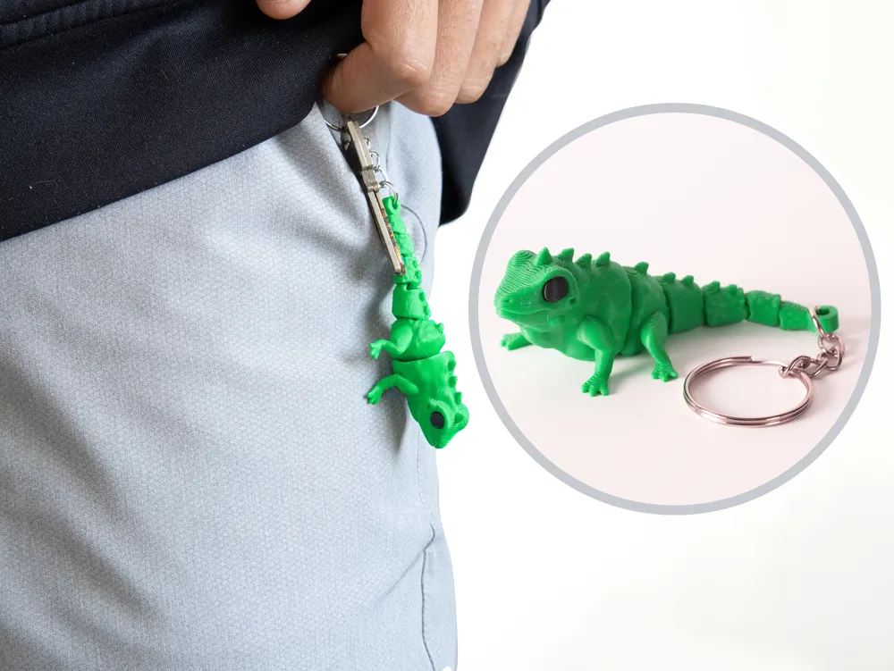 Iguana – Articulated & Keychain by 🟢 Flexi JIMGA MakerWorld: Download Free 3D Models