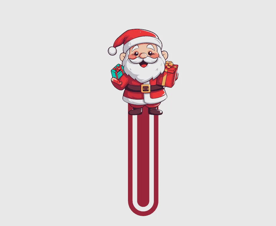 Christmas Santa Claus bookmark by Ihor - MakerWorld
