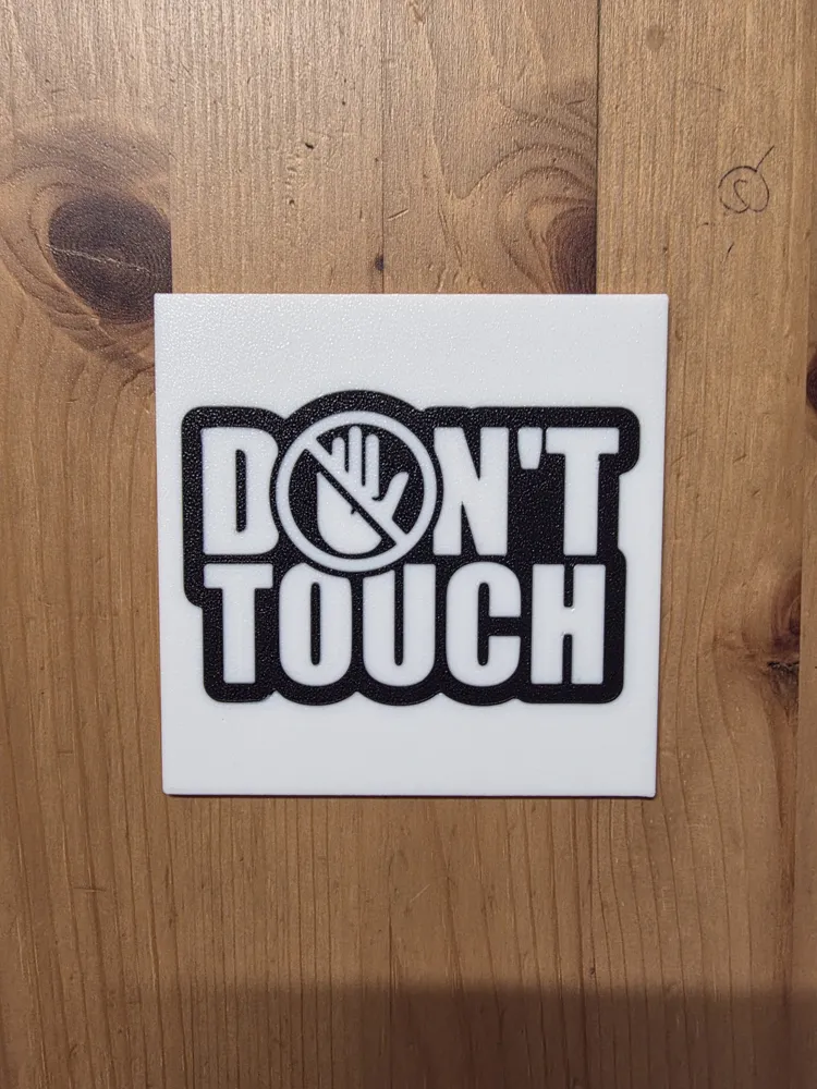Don't Touch Coaster - Free 3D Print Model - MakerWorld