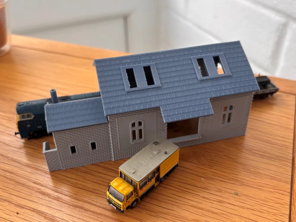 N Scale Pass Through Freight Shed Model Railway - Free 3D Print Model ...