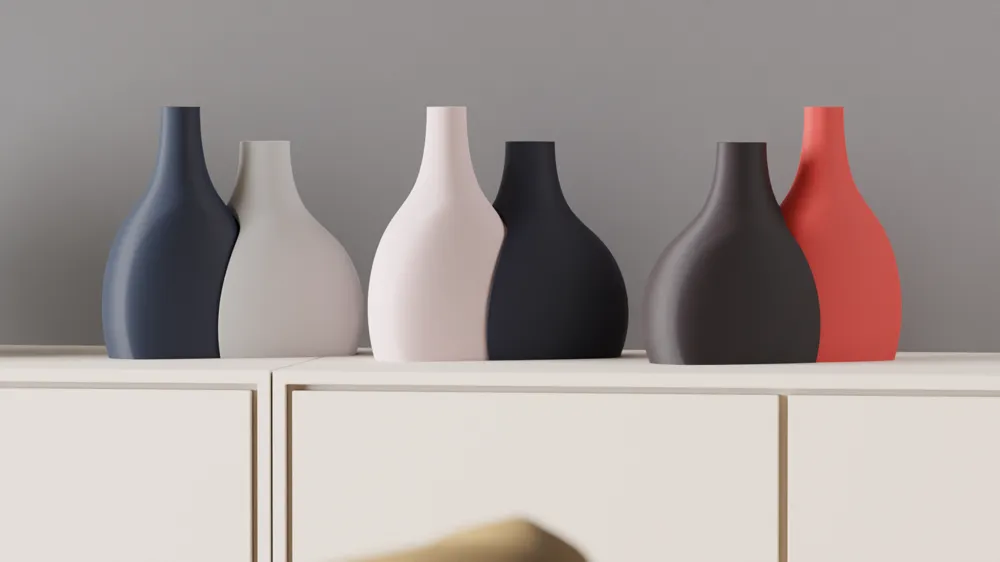 Par de Vasos Modernos. Conjunto estético de vasos interligados por ...