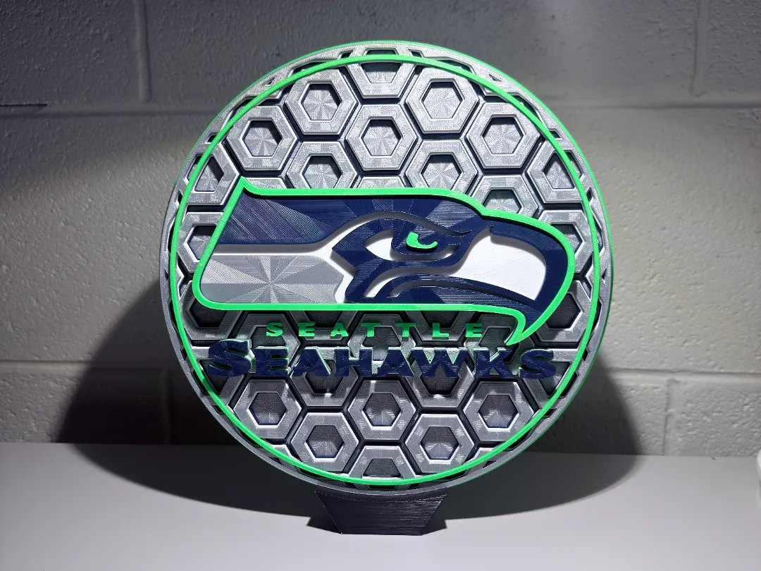 Seattle Seahawks Dimensional Mosaic - Free 3D Print Model - MakerWorld