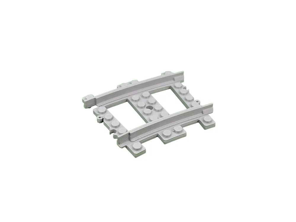 Brick City - train curve rail 1/2 V3 - Free 3D Print Model - MakerWorld