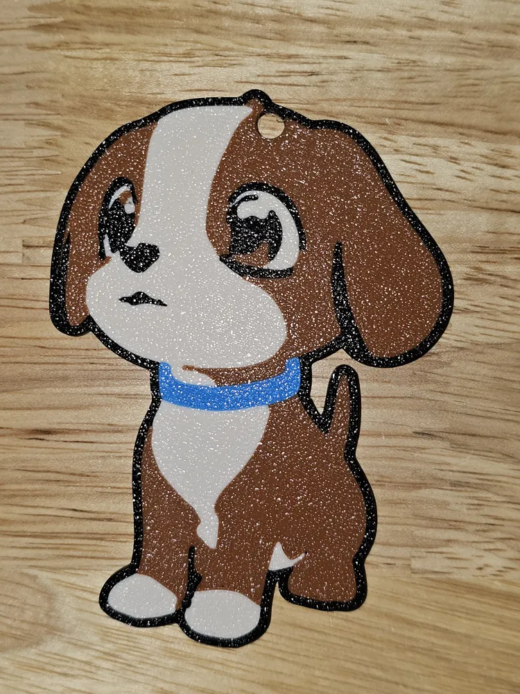 Cute Puppy Keychain - Free 3D Print Model - MakerWorld