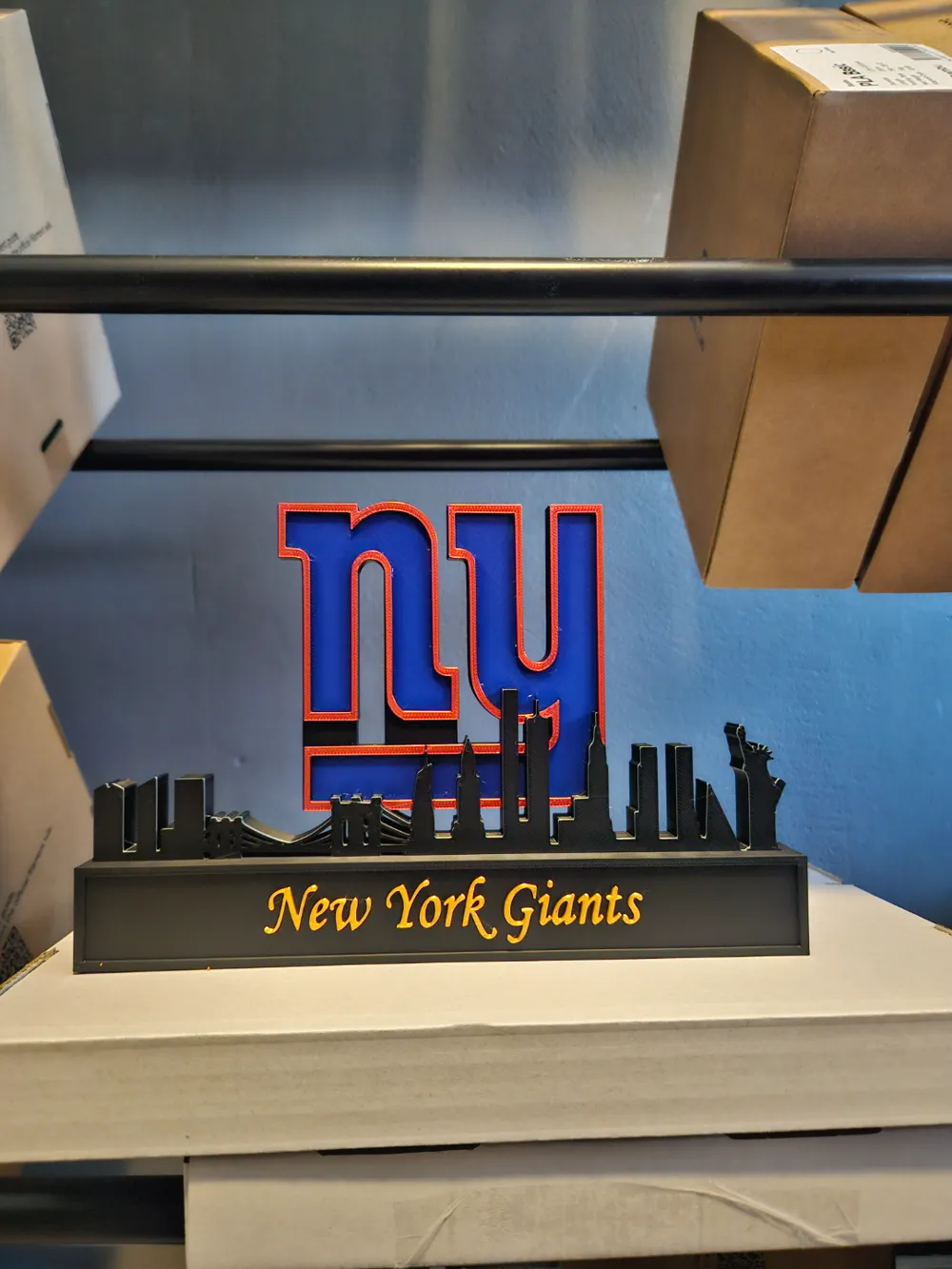 new york giants with the skyline of new york NFL by Jessie_3d_art ...