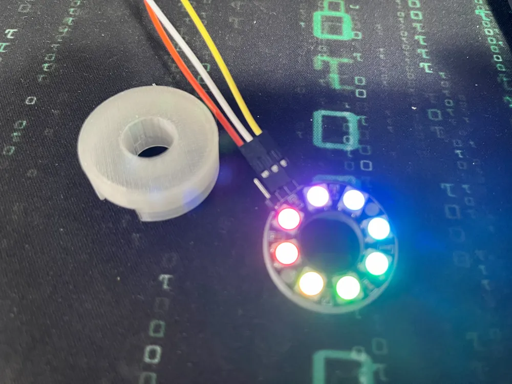 Neopixel and WS2815 8-LED ring holder and diffuser by macikerk - MakerWorld