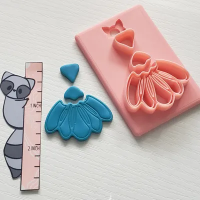 Danielle Abstract Floral Polymer Clay Cutter by The Pudgy Art Bandit ...