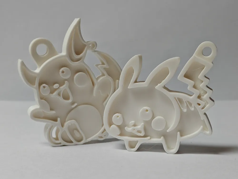 Pokemon Keychain - Raichu and Pikachu - Free 3D Print Model - MakerWorld