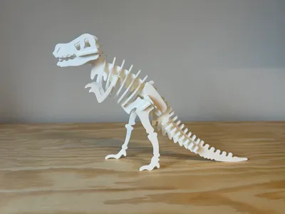 T-Rex 3D Puzzle Kit Card - 29 pieces by 3Dingo MakerWorld: Download ...