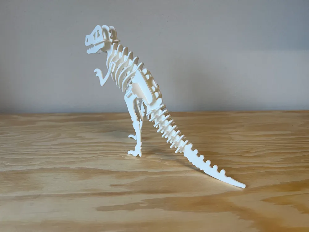 T-Rex 3D Puzzle Kit Card - 29 pieces - Free 3D Print Model - MakerWorld