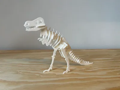 T-Rex 3D Puzzle Kit Card - 29 pieces by 3Dingo - MakerWorld
