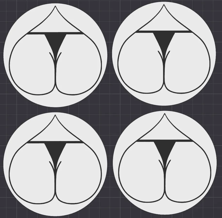 Ass Butt Coaster untersetzer by SQDSL_ger - MakerWorld