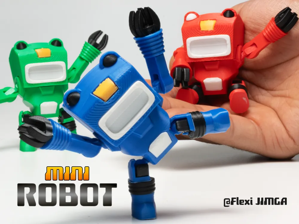 Mini Mecha– Articulated by 🟢 Flexi JIMGA MakerWorld: Download Free 3D Models