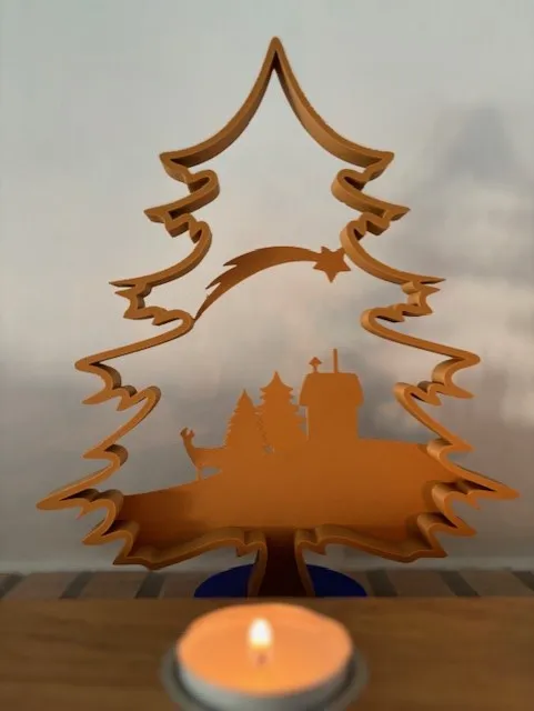 Christmas tree ornament with stand - landscape by Kevyn 3D - MakerWorld